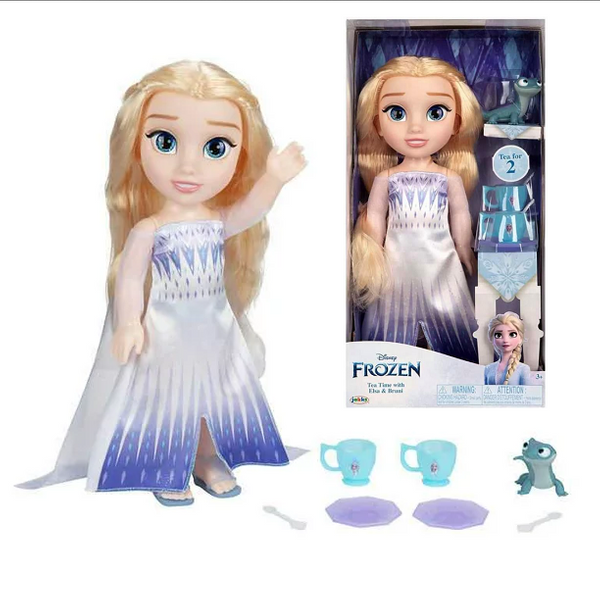 DUŻA LALKA ELSA KRAINA LODU + ZESTAW DO HERBATY KSIĘŻNICZKI DISNEY Elza ...